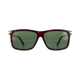 Polaroid Rectangle Mens Dark Havana Green Polarisierte Sonnenbrille