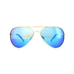 Polaroid Aviator Unisex Gold Grau Blau Spiegel Polarisierte Sonnenbrille
