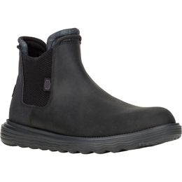 HEYDUDE Branson Klassische Polyurethan Herren Stiefel Schwarz