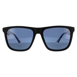 Polaroid Square Unisex Schwarz Transparent Blau Blau Polarisierte Sonnenbrille