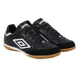 Umbro Herren Speciali Eternal Team NT Leder-Turnschuhe (Schwarz/Wei&szlig;/K&ouml;nigsblau)