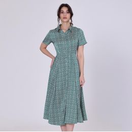Vintage-Hemdkleid mit grafischem Print