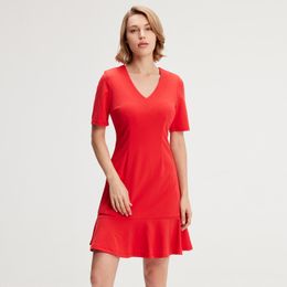 Minimalistisches Kleid aus Trapez-Jersey