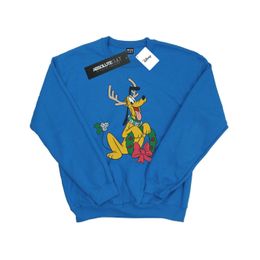 Disney - "Pluto Christmas Reindeer" Sweatshirt f&uuml;r Herren (K&ouml;nigsblau)