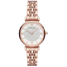 Emporio Armani Gianni T-bar ros&eacute;gold Damen Armbanduhr AR11244