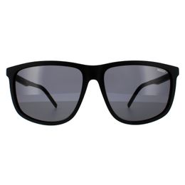 Hugo von HUGO BOSS Rechteckige Herren Sonnenbrille Matt Schwarz Grau