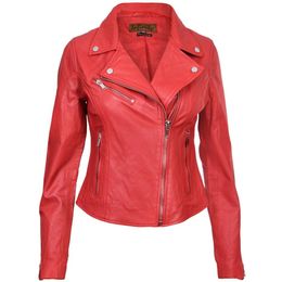 Klassische Damen-Brando-Bikerjacke aus Leder in Loughton
