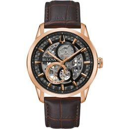 Bulova Sutton Herrenarmbanduhr braun 97A169