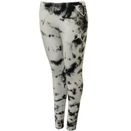 Vans von der Wand Damen Yoshimi Leggings Fitnessstudio enge wei&szlig;e Krawattenfarbe Vybny28 A80E
