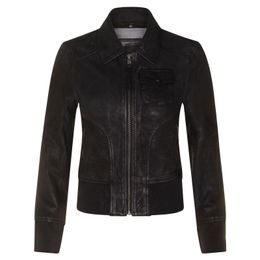 Damen Leder MA-1 Varsity Jacke-Ann Arbor