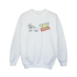 Disney - "Toy Story Buzz Pulling Logo" Sweatshirt f&uuml;r M&auml;dchen (Wei&szlig;)