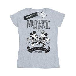 Disney - "Mickey And Minnie Mouse Great Pair" T-Shirt f&uuml;r Damen (Grau)