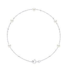Armband &ndash; 5 echte S&uuml;&szlig;wasser-Zuchtperlen rund 4&ndash;5 mm