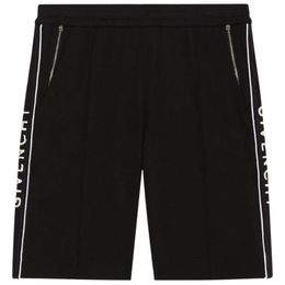 Schwarze Shorts mit klassischer Passform und seitlichem Logo von Givenchy