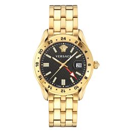 Versace Greca Time GMT Herren Gold Uhr VE7C00723