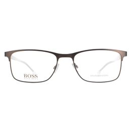 HUGO BOSS Rectangle Mens Matte Brown Brille