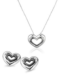 Orphelia Damen 925 Sterling Silber Set: Kettenanh&auml;nger + Ohrringe - Silber SET-5012