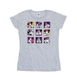 Disney - "Minnie Mouse Squares" T-Shirt f&uuml;r Damen (Grau)