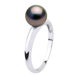 Armreif-Ring, echte Tahiti-Zuchtperle, rund, 7,5&ndash;8 mm &ndash; Wei&szlig;gold