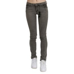 Costume National Jean skinny en coton Denim gris &agrave; taille basse pour femme