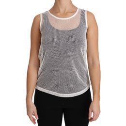 Dolce & Gabbana Dolce & Gabbana - D&eacute;bardeur sans manches transparent en filet blanc pour femme