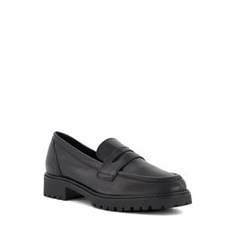 Dune Gild Damen Schwarze Lederloafer