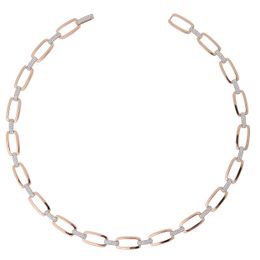 Orphelia Halskette f&uuml;r Damen, Sterling-Silber 925, Silber/Ros&eacute;, ZK-7209