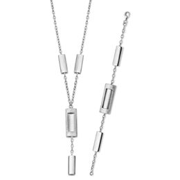 Orphelia Damen 925 Sterling Silber Set: Kette + Armband - Silber SET-046