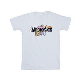 Disney - "Aristocats Logo" T-Shirt f&uuml;r M&auml;dchen (Wei&szlig;)