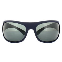 Polaroid Sport Wrap Unisex Matt Dunkelblau Grau Polarisierte Sonnenbrille