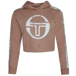 Sergio Tacchini Goran Hoodie Womens Cropped Sweatshirt Pink Pullover 38072 710