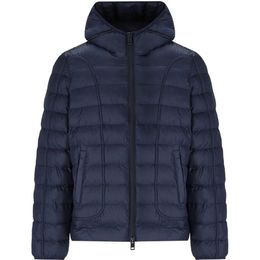 Einfarbige, wattierte Kapuzenjacke von Diesel in Marineblau