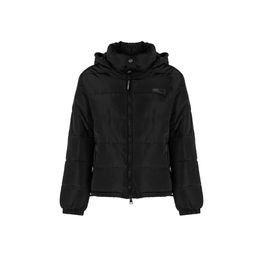 Plein Sport Fettes R&uuml;ckenlogo Gepolsterte Schwarze Jacke