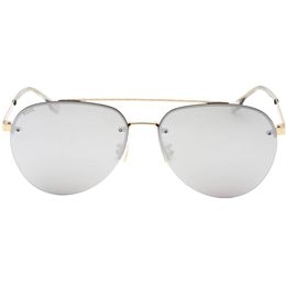 HUGO BOSS Sonnenbrille mit silbernen Glasern und goldenen Glasern