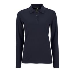 SOLS Womens/Ladies Perfect Long Sleeve Pique Polo Shirt (French Navy)