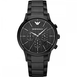 Emporio Armani AR2485 Herrenuhr aus schwarzem Metall