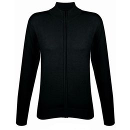 SOLS Damen/Damen Gordon Strickjacke mit durchgehendem Rei&szlig;verschluss (Schwarz)