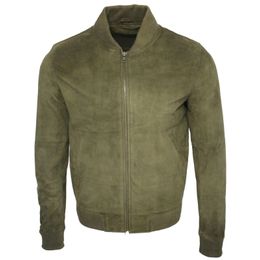 Varsity-Bomberjacke aus weichem Wildleder