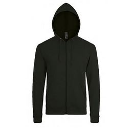 SOLS Herren Stone Zip Up Plain Hoodie (Schwarz)