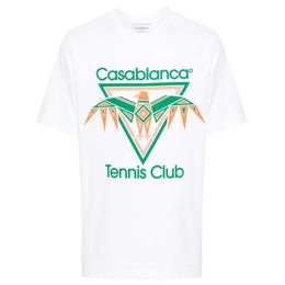 Casablanca Playful Eagle Tennis Club bedrucktes T-Shirt in Wei&szlig;