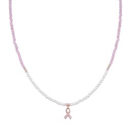 Luxenter Sterling Silber 925 Halskette mit 18K rose vergoldeter wei&szlig;er Perle - Kael