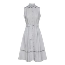 Graues Kleid mit Knopfleiste