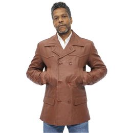 Herren-Peacoat aus Rindsleder-Krakaw
