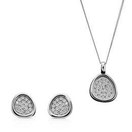 Orphelia 'Layla' Damen 925 Sterling Silber Set: Kette-Anh&auml;nger + Ohrringe - Silber SET-7489