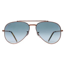 Ray-Ban Aviator Unisex poliert Rose Gold blau abgestuft RB3625 neu Aviator
