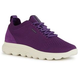 Geox D Spherica A Leder Damen Lila Turnschuhe