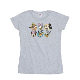 Disney - "Mickey Mouse and Friends" T-Shirt f&uuml;r Damen (Grau)