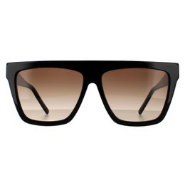 HUGO BOSS Square Womens Shiny Black Brown Gradient Sonnenbrille