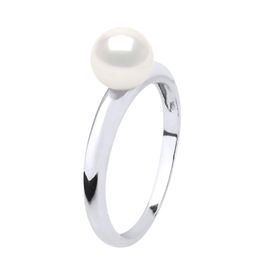 Armreifring &ndash; Wei&szlig;gold &ndash; echte S&uuml;&szlig;wasser-Zuchtperle, rund 6&ndash;7 mm