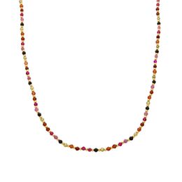 Luxenter Multicolor Kristall-Halskette aus 18K Gelbgold - Irfoa